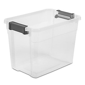 Sterilite Box Stacker Modular Clear 30QT 14733V06