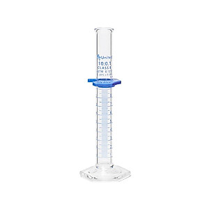 United Scientific™ (UNCYLNGB-10) 10mL Graduated Cylinder, Borosilicate 3.3 Glass, Double Metric Scale, Class B, Pack of 2