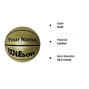 WILSON Customized Personalized NCAA Black and Gold Basketball Official Size 29.5"
