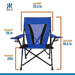 Kijaro Dual Lock Portable Camping Chairs - Enjoy the Outdoors with a Versatile Folding Chair, Sports Chair, Outdoor Chair & Lawn Chair - Dual Lock Feature Locks Position - Maldives Blue