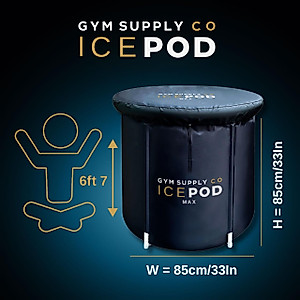 Cold Plunge Tub with Cover Large Portable Ice Bath for Athletes Multiple Layered 106 Gal Outdoor Inflatable Ice Bath Tub For Adults Ice Baths at Home Therapy, Recovery, Training - Gym Supply Co.