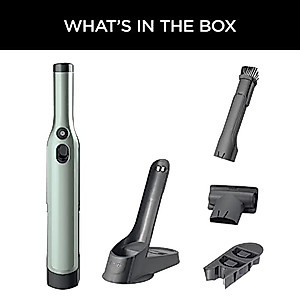 Shark WV201GNBRN WANDVAC Cordless Hand Vac, Lightweight and Portable at 1.4 lbs. with Powerful Suction, Charging Dock, One-Touch Empty for Car & Home, Green, 0.08 Qt. Capacity