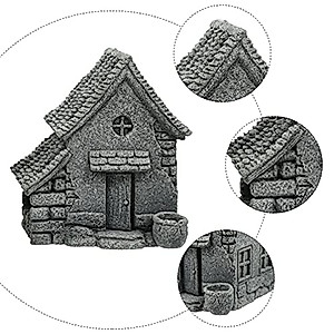 DOITOOL Miniature Pagoda Statue Micro Village Houses Zen Garden Pagoda Figurine Chinese Zen Asian Decor Bonsai Decoration Miniature Accessories