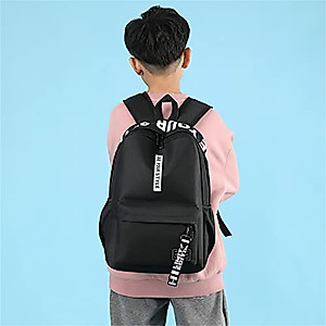 Korean Casual Backpack Daypack Laptop Bag College Bag Book Bag School Bag for Girls Women,Black