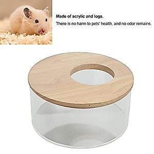 Hamster Sand Bathtub Transparent Acrylic Sand Bathroom Small Pet Bath Box for Hamsters Mice Lemming Gerbils or Other Small Pets(S)