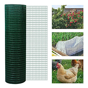 PawHut 98' L x 35.5" H Hardware Cloth, 1/2 x 1 Inch Wire Mesh Fence Netting Roll for Aviary, Chicken Coop, Rabbit Hutch, Animal, Garden Protection