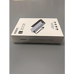 Docking Station for Steam Deck, KOZYC 6 in 1 Stream Deck Dock with HDMI 2.0 4K 60Hz, 1Gbps RJ45 Ethernet, 3 USB 3.0 5Gbps, and 100W Charging USB-C Port Compatible with ROG Ally, Steam Deck, Laptop