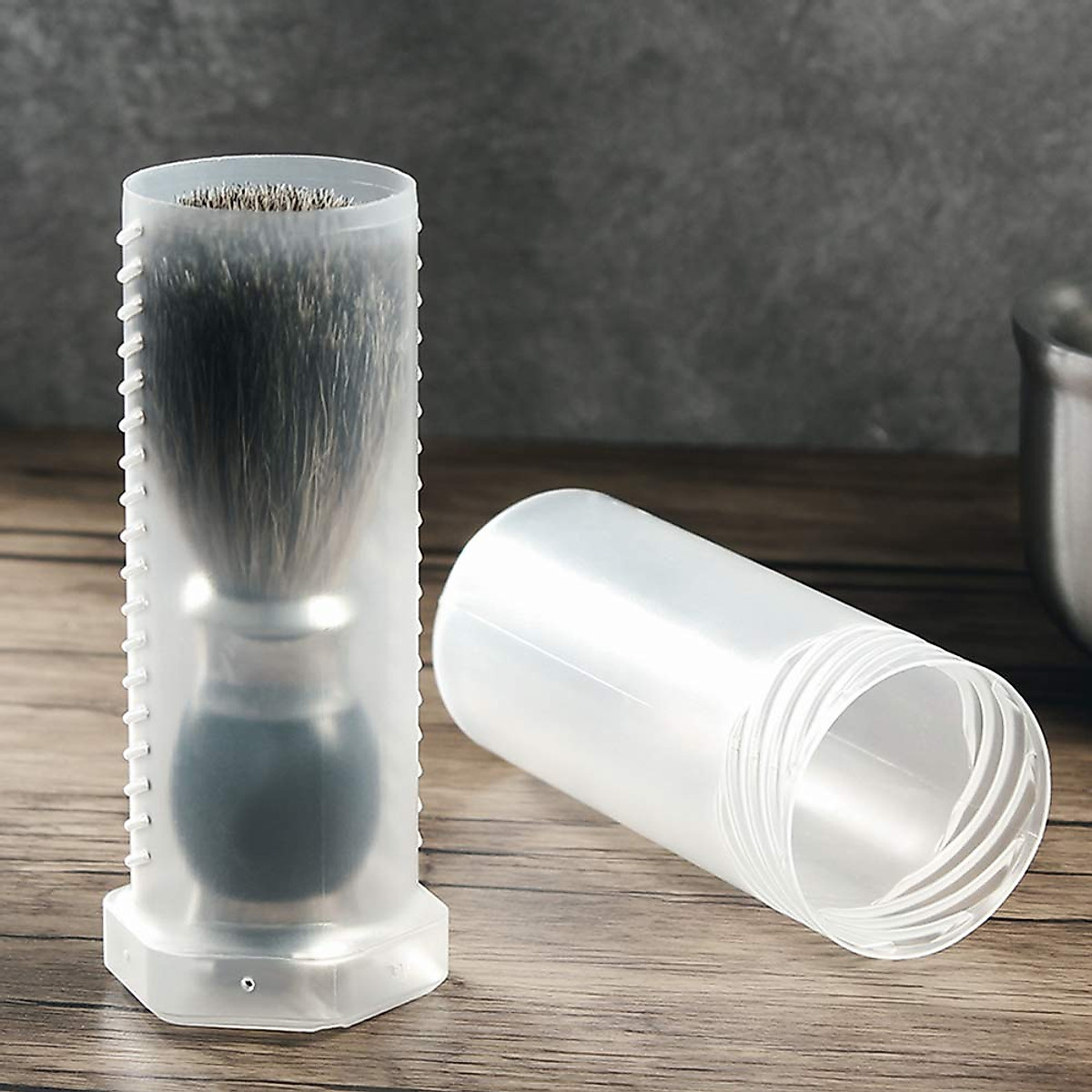 Grutti 2-Pack Shaving Brush Case Fit for Your Shaving Brush Easy to Store with 10 Airflow/Evaporation Holes (Brush not Included)