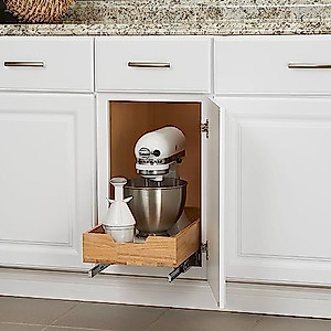 Household Essentials GLIDEZ Wood 1-Tier Sliding Cabinet Organizer: 11.5-inch Wide