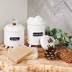 Mud Pie Large Circa Chalkboard Label Bath Canister