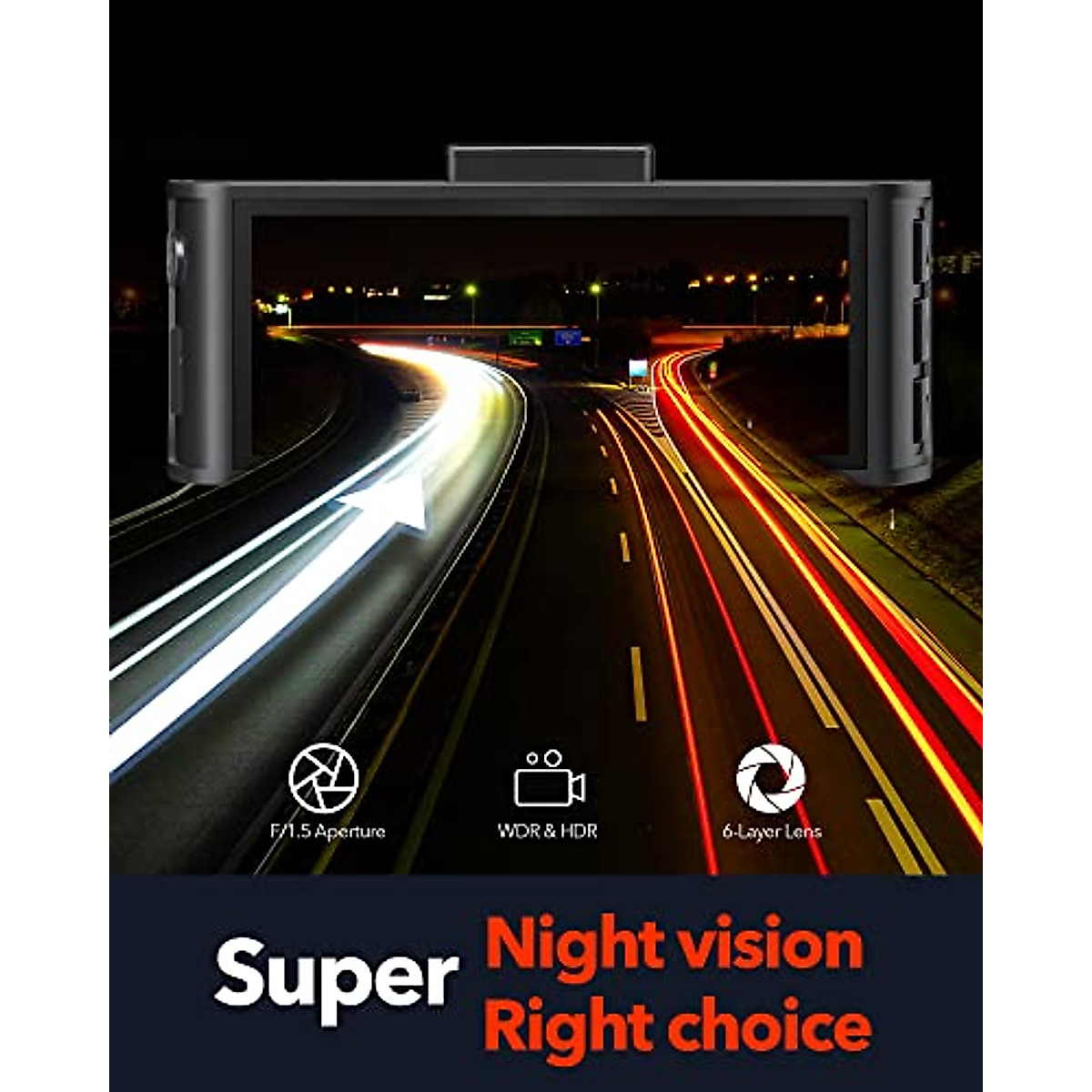 REDTIGER Dash Cam Front Rear, 4K/2.5K Full HD Dash Camera for Cars, Free 32GB SD Card, Built-in Wi-Fi GPS, 3.18” IPS Screen, Night Vision, 170°Wide Angle, WDR, 24H Parking Mode