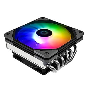ID-COOLING IS-60 EVO ARGB CPU Cooler LGA1700 CPU Air Cooler 64mm Height ARGB Cooler 5V 3PIN Connector 6 Heatpipes Dual 15mm Slim Fans, Intel/AMD