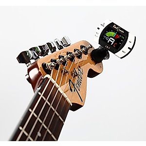 Real Tuner - Chromatic Clip-on Tuner for Guitar, Bass, Violin, Ukulele, Banjo, Brass and Woodwind Instruments - Bright Full Color Display - Extra Mic Function - A4 Pitch Calibration - Transposition