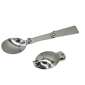 Maydahui Folding Spoon and Fork SUS 18/10（304）Stainless Steel Salad Spork Portable for Thermos and Travel (Pack of 6)