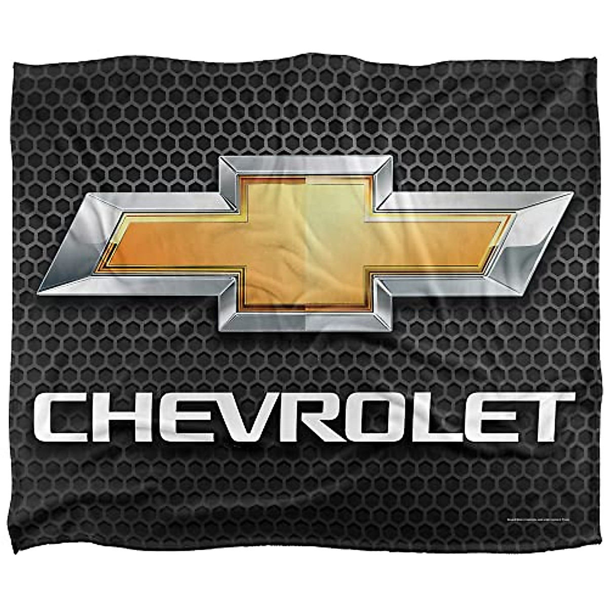 Chevy Blanket, 50"x60" Chrome Bowtie Silky Touch Super Soft Throw Blanket