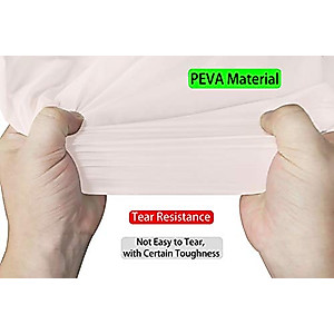 Blush Pink Plastic Tablecloths 2 Pack Light Peach Disposable Table Covers 54 x 108 Inch Bridal Shower Party Tablecovers PEVA Table Cloths for Picnic Birthday Wedding Parties 8 ft Rectangle Table Use