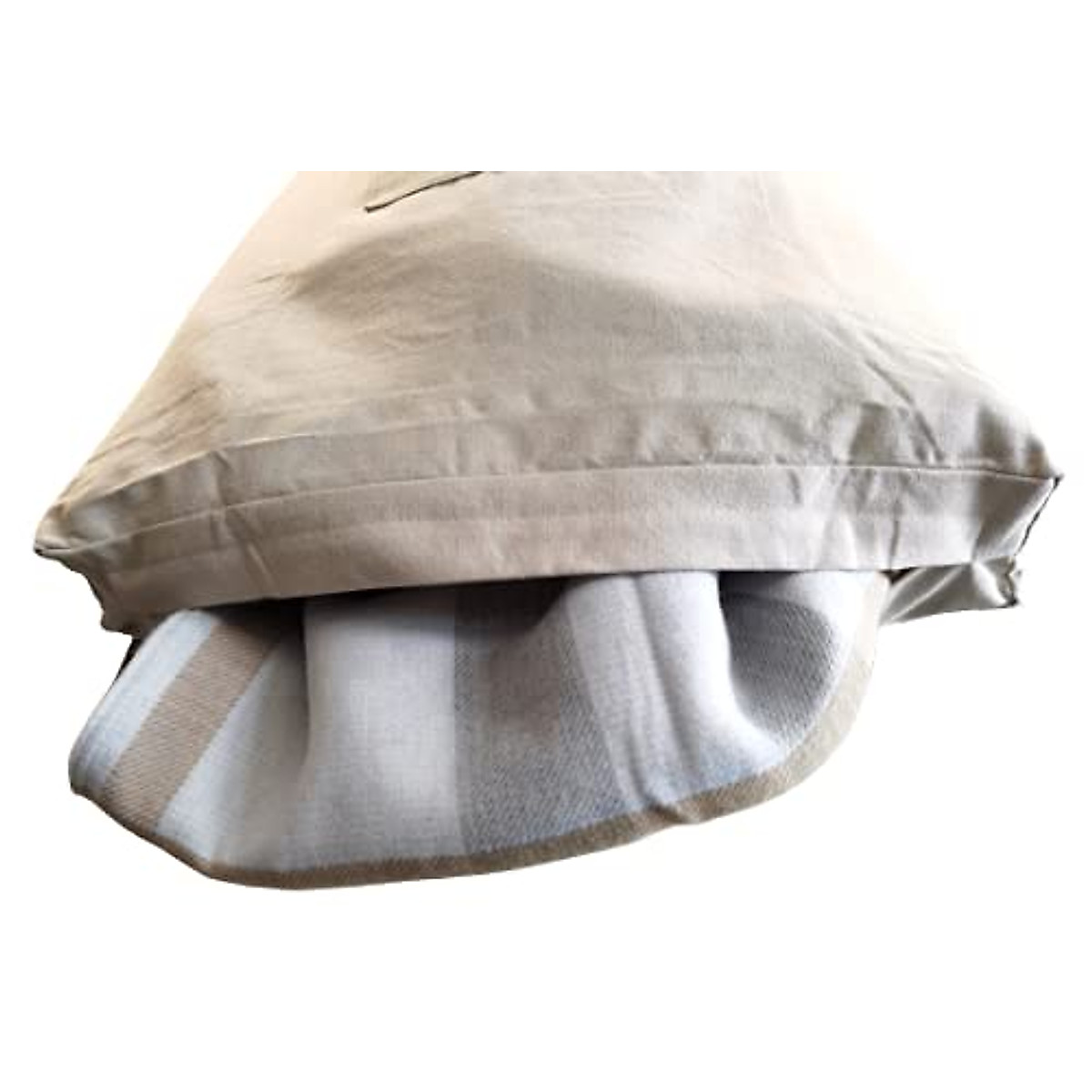 GORISEN Laundry Collector, Laundry Hamper, Door Hanging Laundry bag with hooks (Beige, 65Liters)