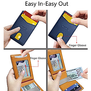 BULLIANT Slim Wallet Money Clip, Mens Front Pocket Wallet For Men 8 Cards 3"x4.25",RFID Blocking,Gift Boxed