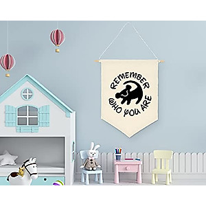 Remember Who You Are Banner - Home Decor - Kids Room Decor - Canvas Banner - Party Decor - Birthday Gift - Playroom Decor - Lion King Banner - Inspired Banner - Nursery Decor