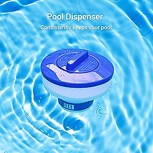 Aiper 4 in 1 Swimming Pool Cleaning Kit, Pool Brush, Pool Vacuum Head, Skimmer Leaf Net, Pool Dispenser, Perfect for Above-Ground/In-ground Pools, Fountains, Walls, Tiles & Floors (Pole NOT Included)