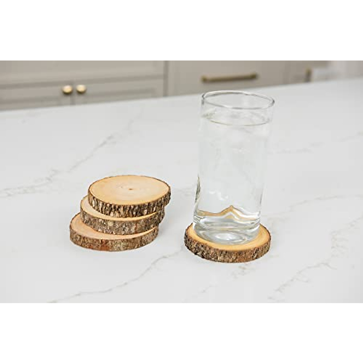 Lipper International Acacia Tree Bark Coasters, Set of 4