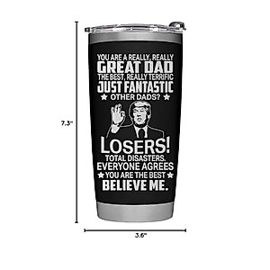 RHYTHMHEART Christmas Gifts for Dad from Daughter, Son, Wife - Dad Gifts for Christmas - Funny Present for Dad - Dad Birthday Gift - Dad Gifts from Daughter - Dad Tumbler 20oz