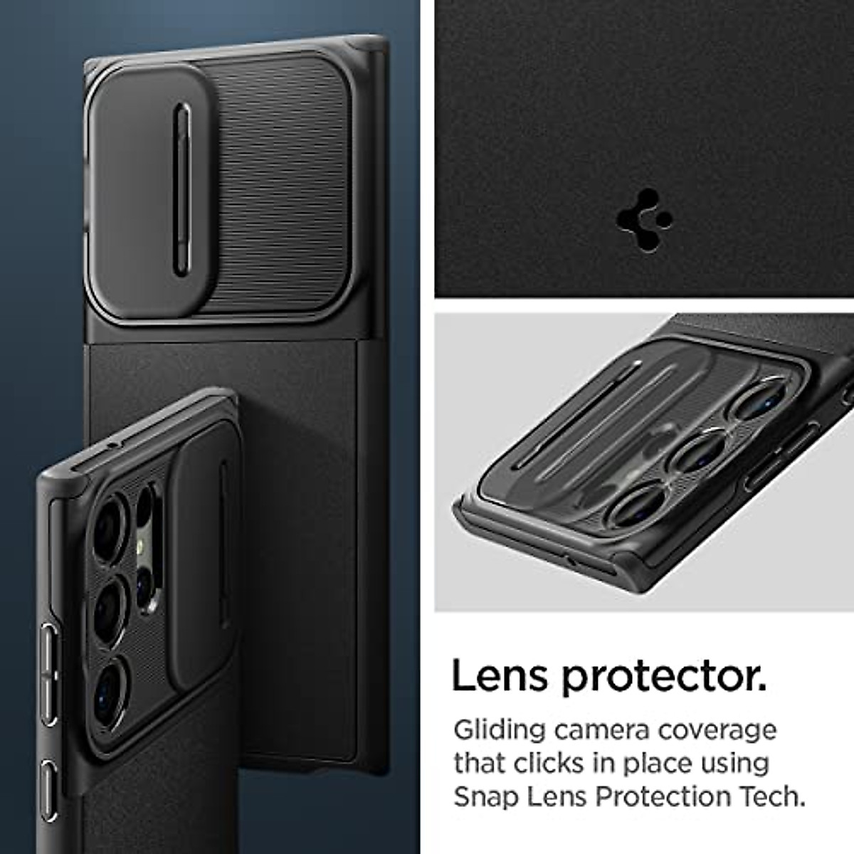 Spigen Optik Armor Designed for Galaxy S23 Ultra Case (2023) - Black