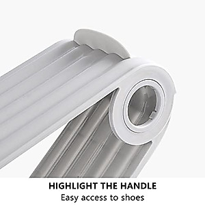 Shoe Slots Organizer, 2-Pack Adjustable Shoe Stacker, Double Layer Stack Shoe Holder Space Saver, White Shoe Stacker for Closet Organization