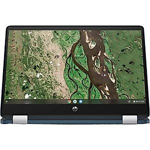 HP Chromebook x360 14b-cb0023dx 14" TS Intel Pentium Silver N6000 Intel UHD Graphics 4 GB LPDDR4 RAM 64 GB eMMC Storage, Chrome OS BT Webcam Spruce Blue (Renewed)