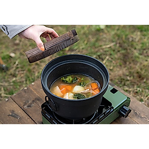 Ikenaga Iron Works Delicious Rice, Iron Pot, Black, 2 Pieces