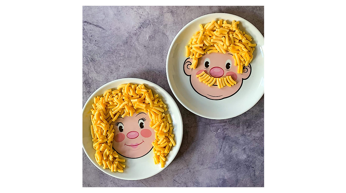 Fun Kids' Ceramic Dinner Plate - Food Face Design for Mealtime Joy