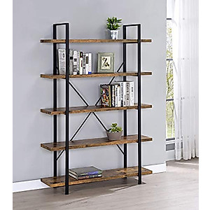 Coaster Furniture Bookcase Antique Nutmeg and Black 805807