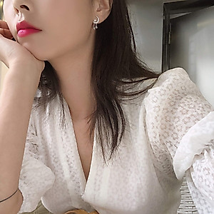 Reffeer 925 Sterling Silver Crescent Moon Star Earrings Studs for Women Teens Girls CZ Moon Studs Earrings Star Tassel Earrings (A-Silver)