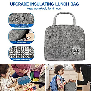 27Pcs Bento Box Kids,XIANKE Lunch Box Kit,1300ML Container for Kids/Adult/Toddler,Durable Leak-proof 4 Compartments Box with Spoon Fork Bag Accessories,Microwave Dishwasher Freezer Safe,BPA-Fre