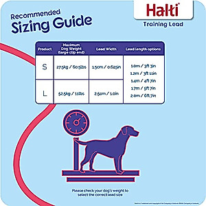 Halti Training Lead For Dogs, Double Ended Dog Training Leash for Halti Head Collar and No Pull Harness, Black Training Leash for Medium Dogs and Large Dogs