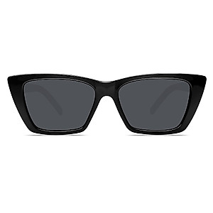 WOWSUN Narrow Small Vintage Polarized Cat Eye Sunglasses for Women