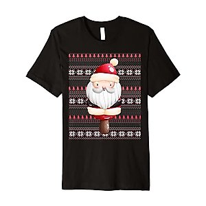 Ugly Christmas Santa Costume Christmas Santa Claus Popsicle Premium T-Shirt