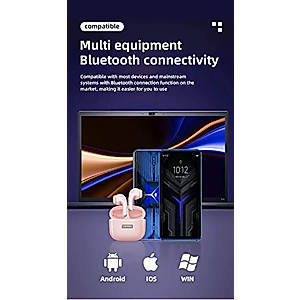 LP40 Pro TWS Earphones Wireless + Free Bag Handsfree Bluetooth 5.1 Sport Noise Reduction Headphones Touch Control Earbuds (White)