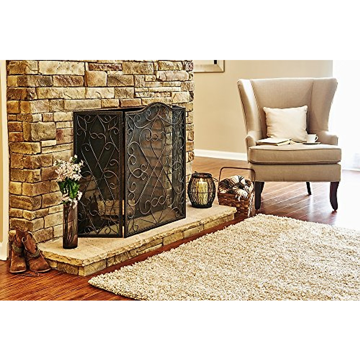 Unique Loom Solid Shag Collection Area Rug (4' 1" x 6' 1" Rectangle, Taupe)