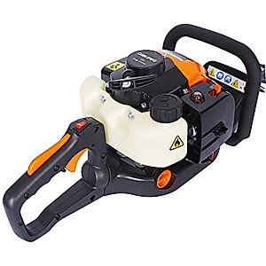 26cc 2-Cycle Gas Powered Hedge Trimmer, 24inch Double Sided Blade Recoil Gasoline Trim Blade, Orange & Black