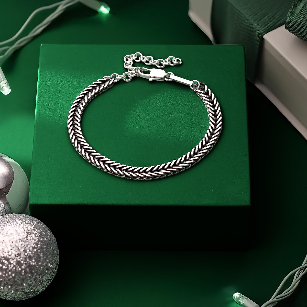 Galis Chain Bracelets For Men - Premium Stainless Steel Mens Bracelet, Silver Plated Non Tarnish Bracelet - This Snake Chain suits as Everyday Men's Bracelets is Stylish Gifts For Him 7.5"