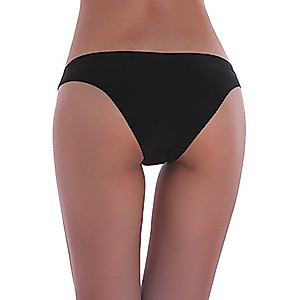 COSOMALL 6 Pack Women's Invisible Seamless Bikini Underwear Half Back Coverage Panties (US S, 6 Pack Seamless)