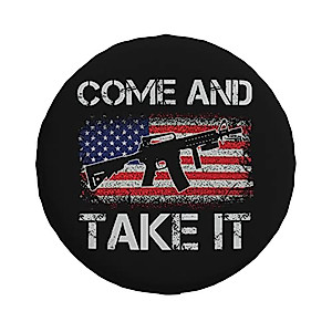 Come and Take It Funny Tire Cover Universal Fit Spare Tire Protector for Truck, SUV, Trailer, Camper, Rv
