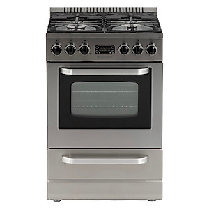 West Bend WB240GRPSS Gas Range Oven, 24-inch, Metallic