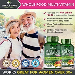 Whole Food Multivitamin for Women - Natural Multi Vitamins, Minerals, Organic Extracts - 120 Tablets