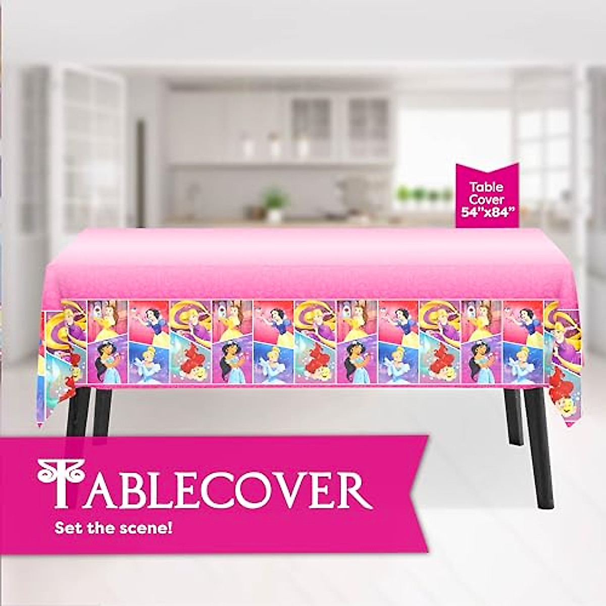 Disney Princess Birthday Decorations Set | Disney Princess Birthday Party Supplies | Disney Princess Party Decorations | Disney Princess Party Supplies Featuring Tiana, Cinderella, Beauty and the