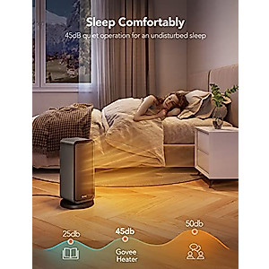 Govee Space Heater, Smart Electric Space Heater with Thermostat, Wi-Fi & Bluetooth App Control, Works with Alexa & Google Assistant, 1500W Ceramic Heater for Bedroom, Indoors, Office, Living Room
