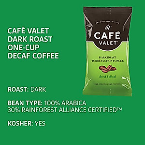 Café Valet Single Serve Individually Wrapped Coffee Packs, Decaf 100% Arabica Coffee, 84 Count