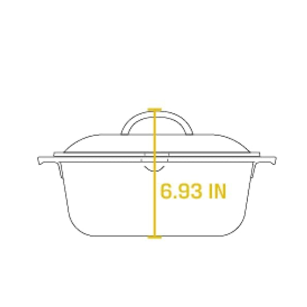 Lodge Cast Iron Serving Pot Dutch Oven with Dual Handles, Pre-Seasoned, 7-Quart,Black