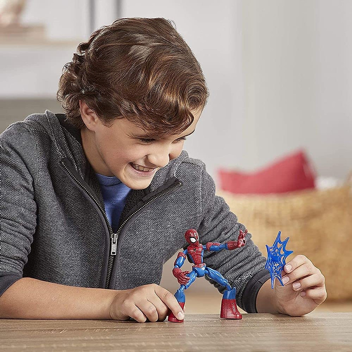 Spider-Man Marvel Bend and Flex Action Figure, 6-inch Flexible Toy, Includes Web Accessory, Ages 4 and Up
